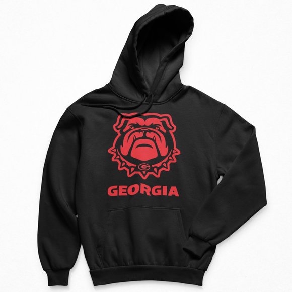 Team Fans | Shirts | New Georgia Bulldogs Wordmark Mascot Logo Fleece ...